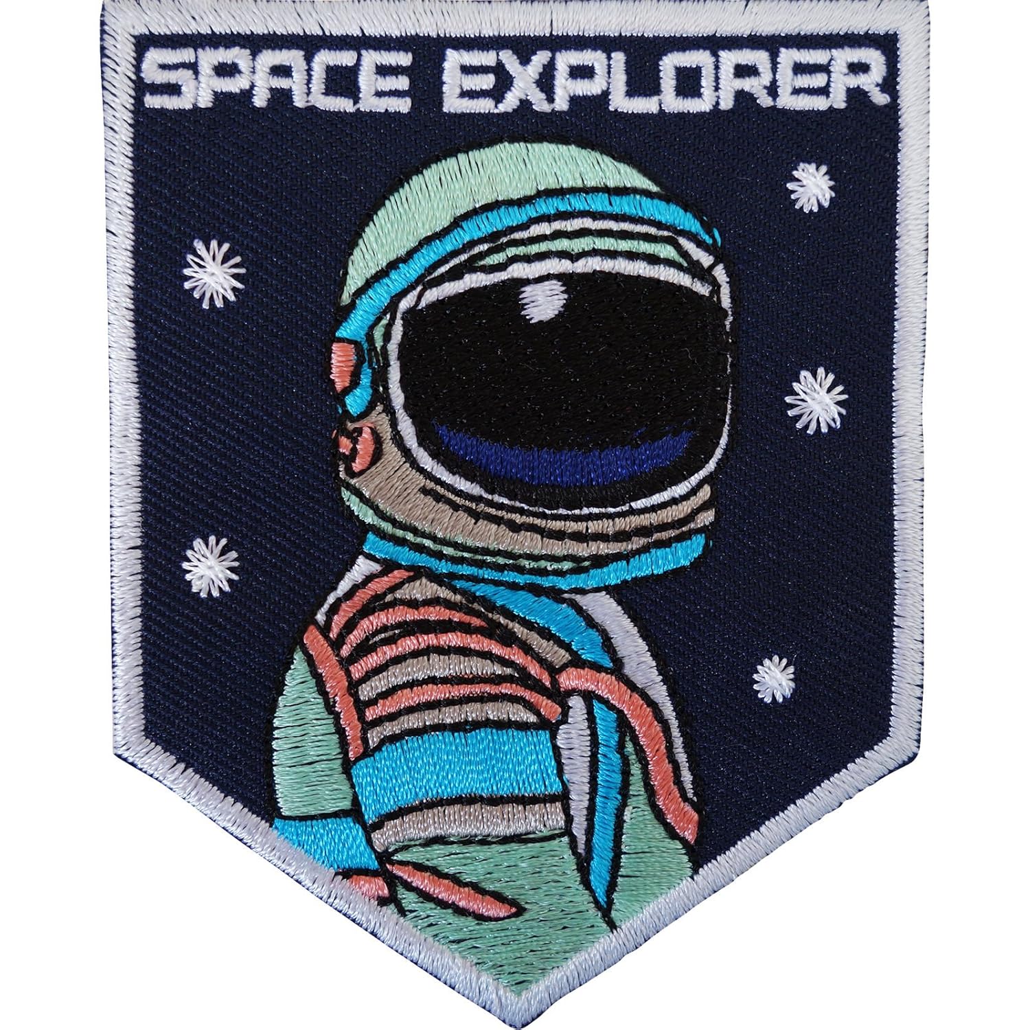Astronaut Iron On Patch/Sew On Fancy Dress Costume Badge Spaceman Space ...
