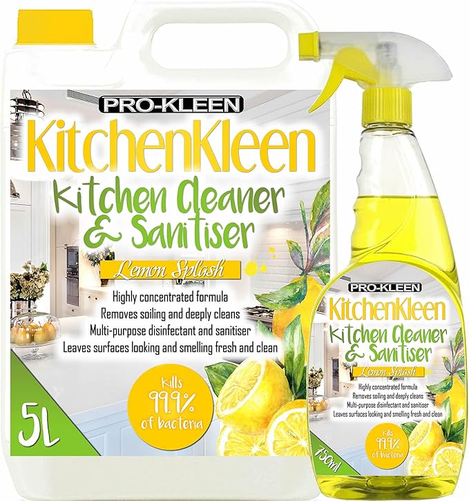 Pro-Kleen Professional Kitchen Cleaner, Disinfectant & Sanitiser Spray ...
