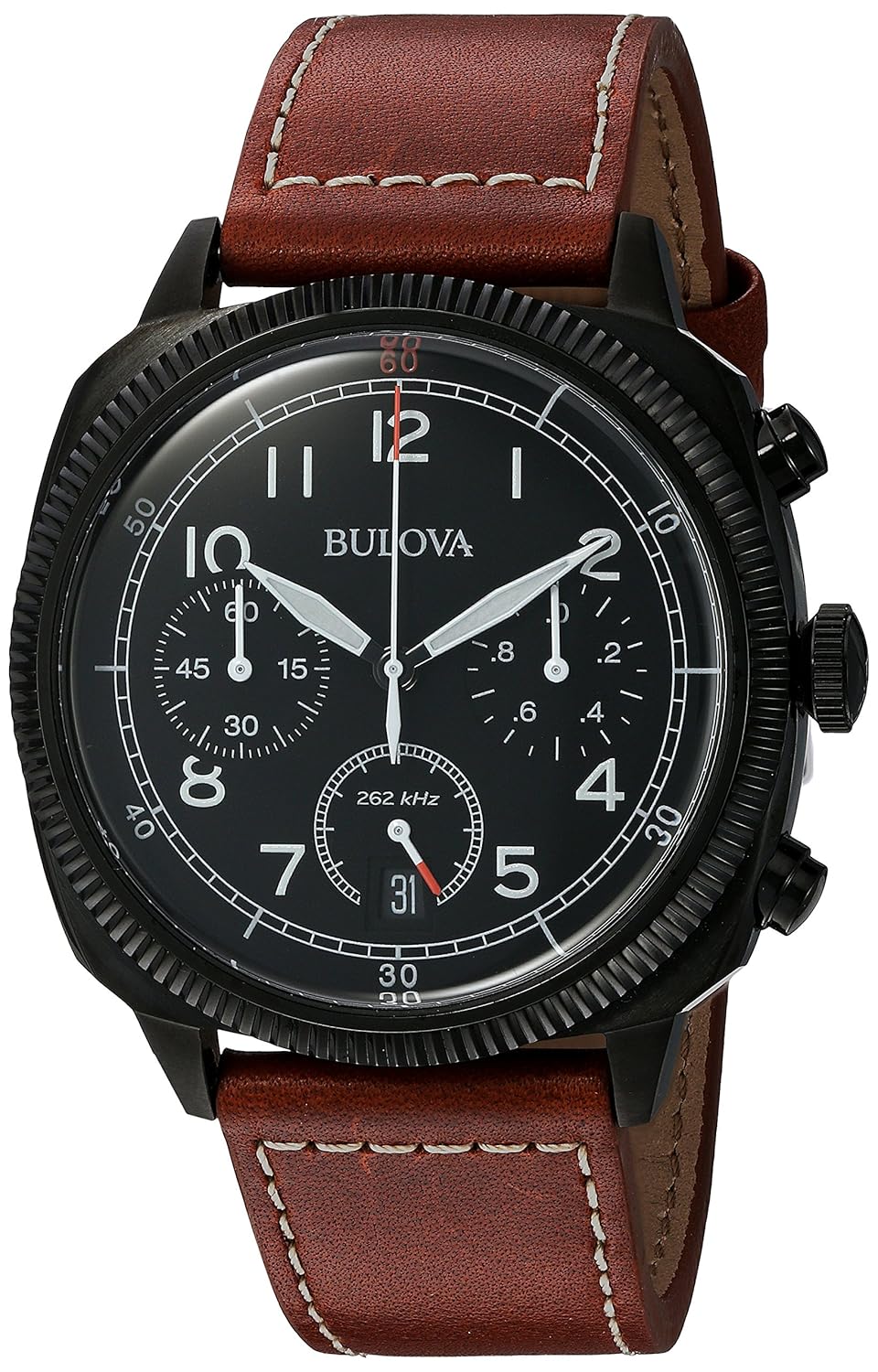 Bulova Military Men's Quartz Watch with Black Dial Analogue Display and ...