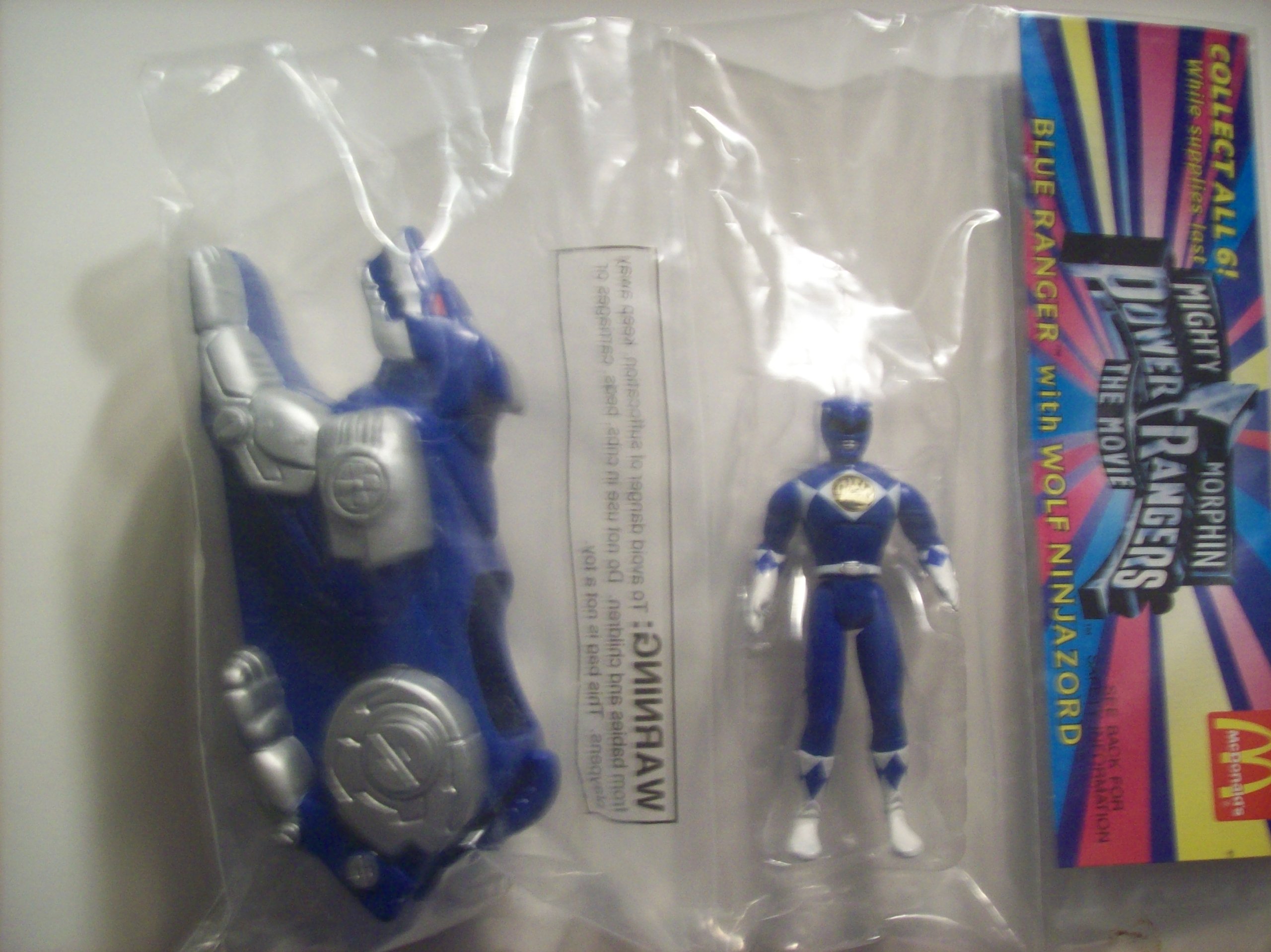 Buy Mighty Morphin Power Rangers the Movie Blue Ranger with Wolf ...