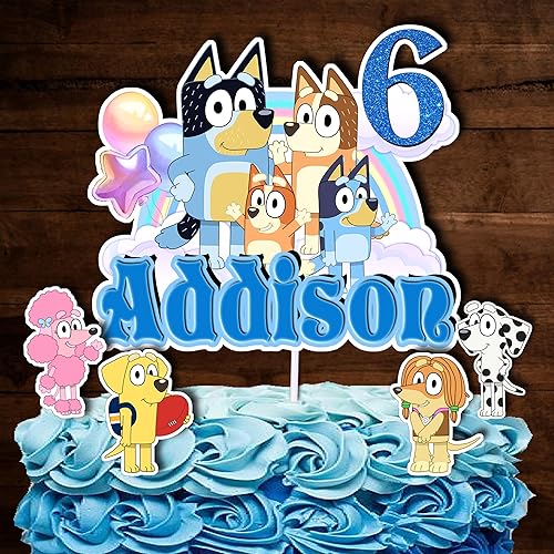 Cake Topper for Bluey Birthday Party, Cake Decoration for Bluey Party ...