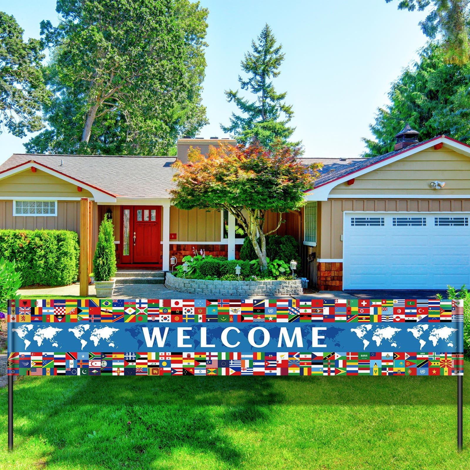 Mua Tatuo International Decorations Welcome Banner Large World Flag ...