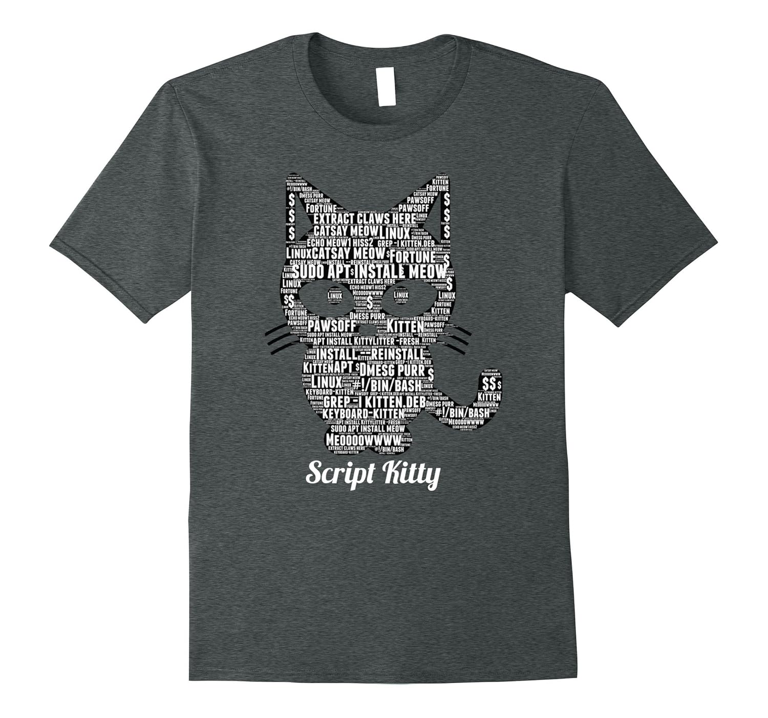 Script Kiddie Cat (Script Kitty) Linux Shirt by MCMA-T-Shirt – Managatee