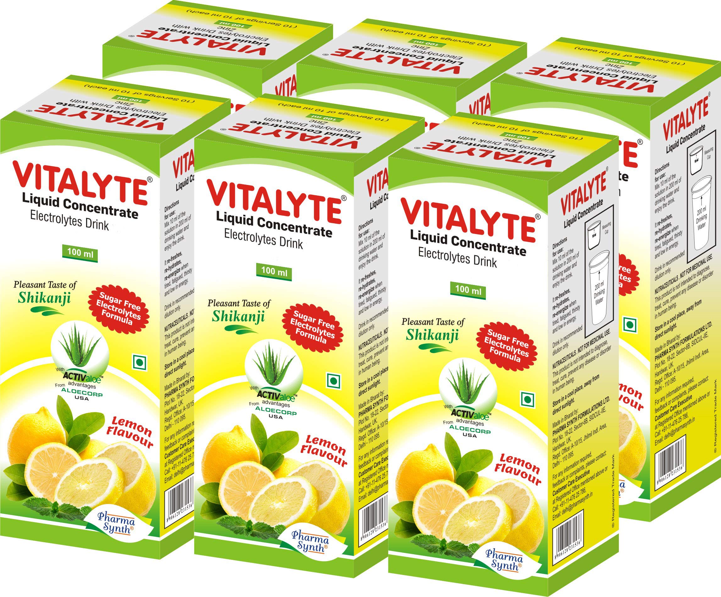 Buy Vitalyte Liquid Sugar-Free Electrolytes Formula Enriched with Aloe ...