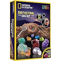 NATIONAL GEOGRAPHIC Mega Gemstone Dig Kit – Dig Up 15 Real Gems, STEM ...
