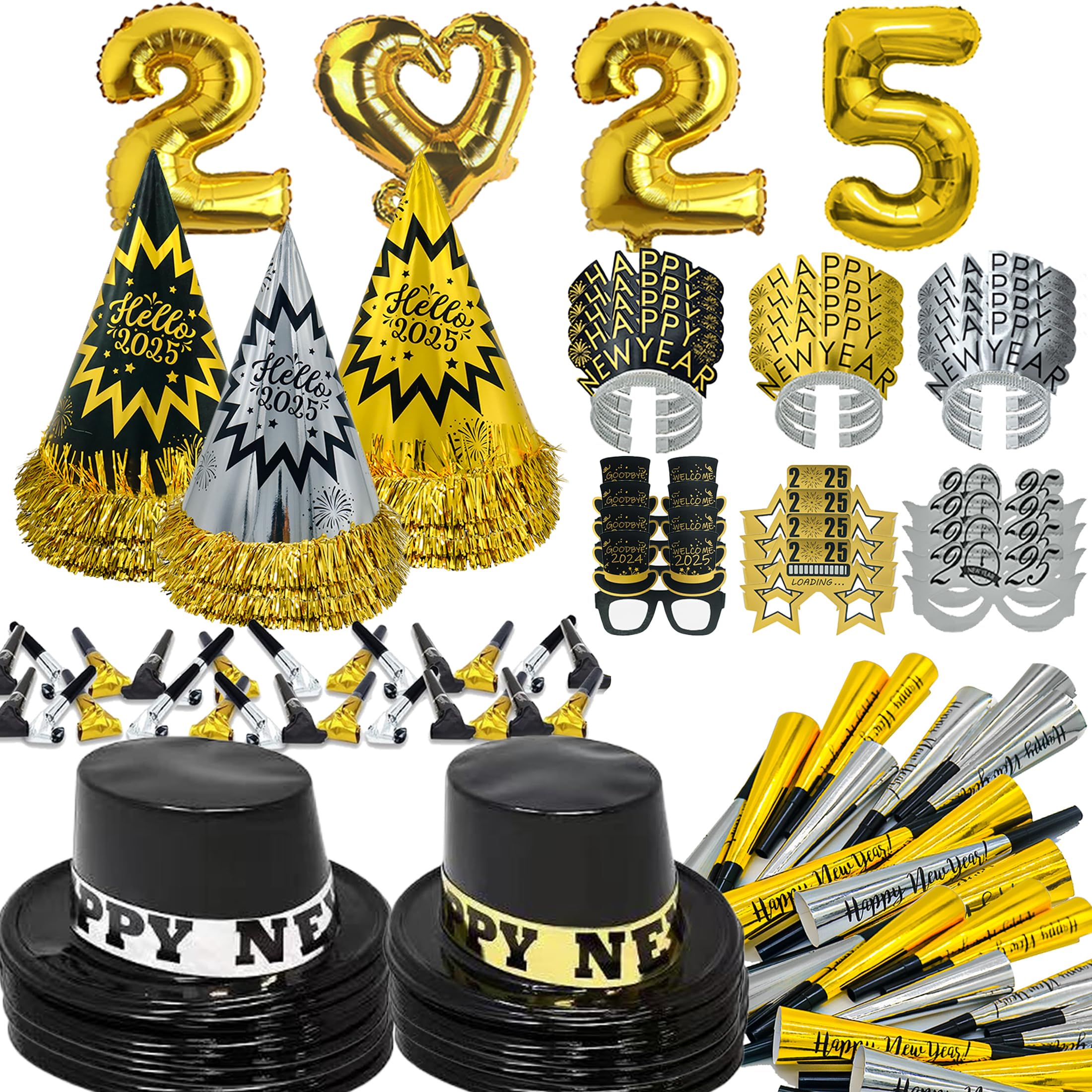 New Years Eve Party Supplies 2025 - New Yeas Decorations 2025 Pack for ...
