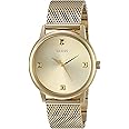 Amazon.com: GUESS Gold-Tone Stainless Steel Genuine Diamond Dial ...
