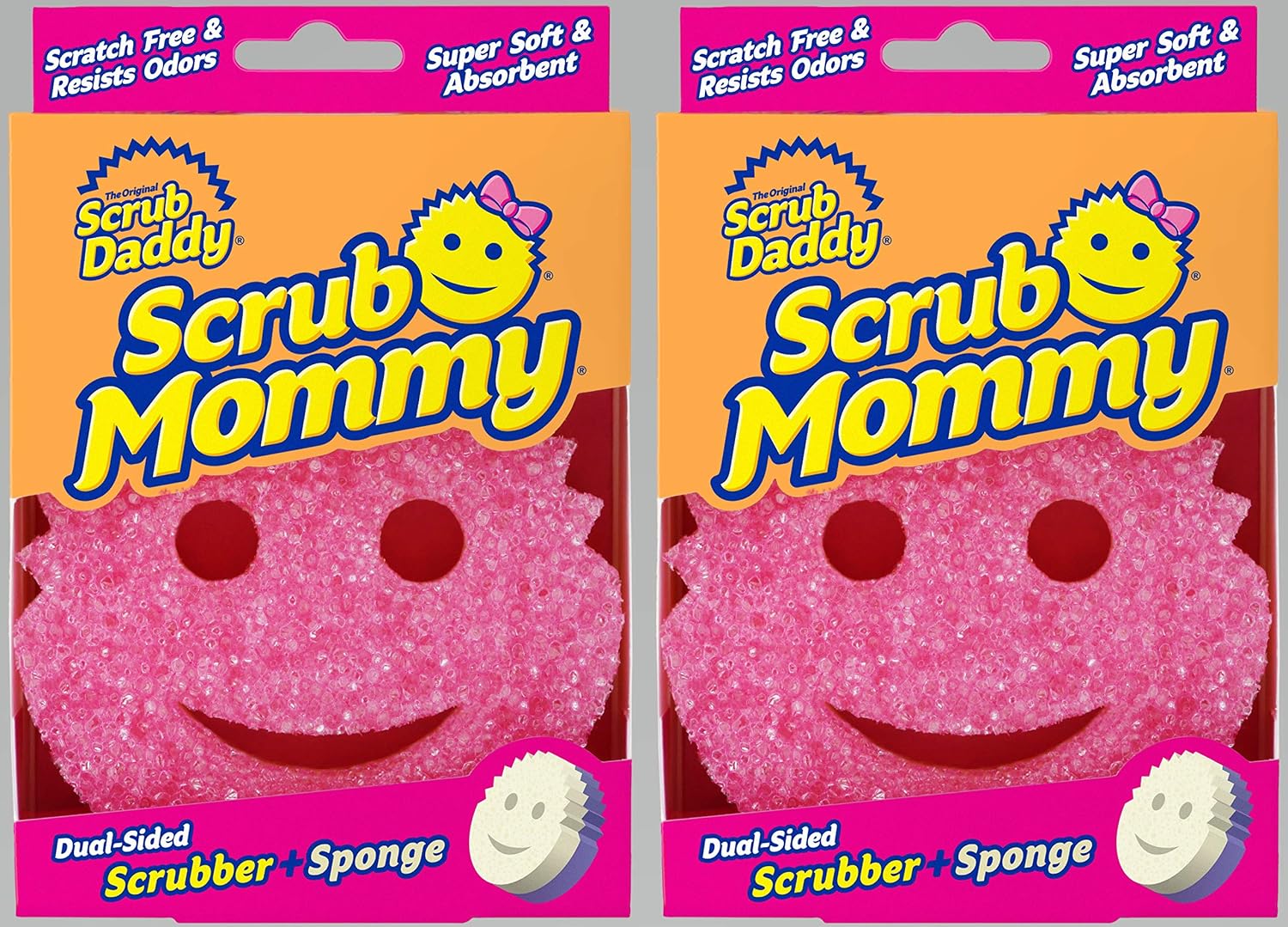 Scrub Daddy - Scrub Mommy Dual-Sided Scrubber and Sponge - Scratch Free ...