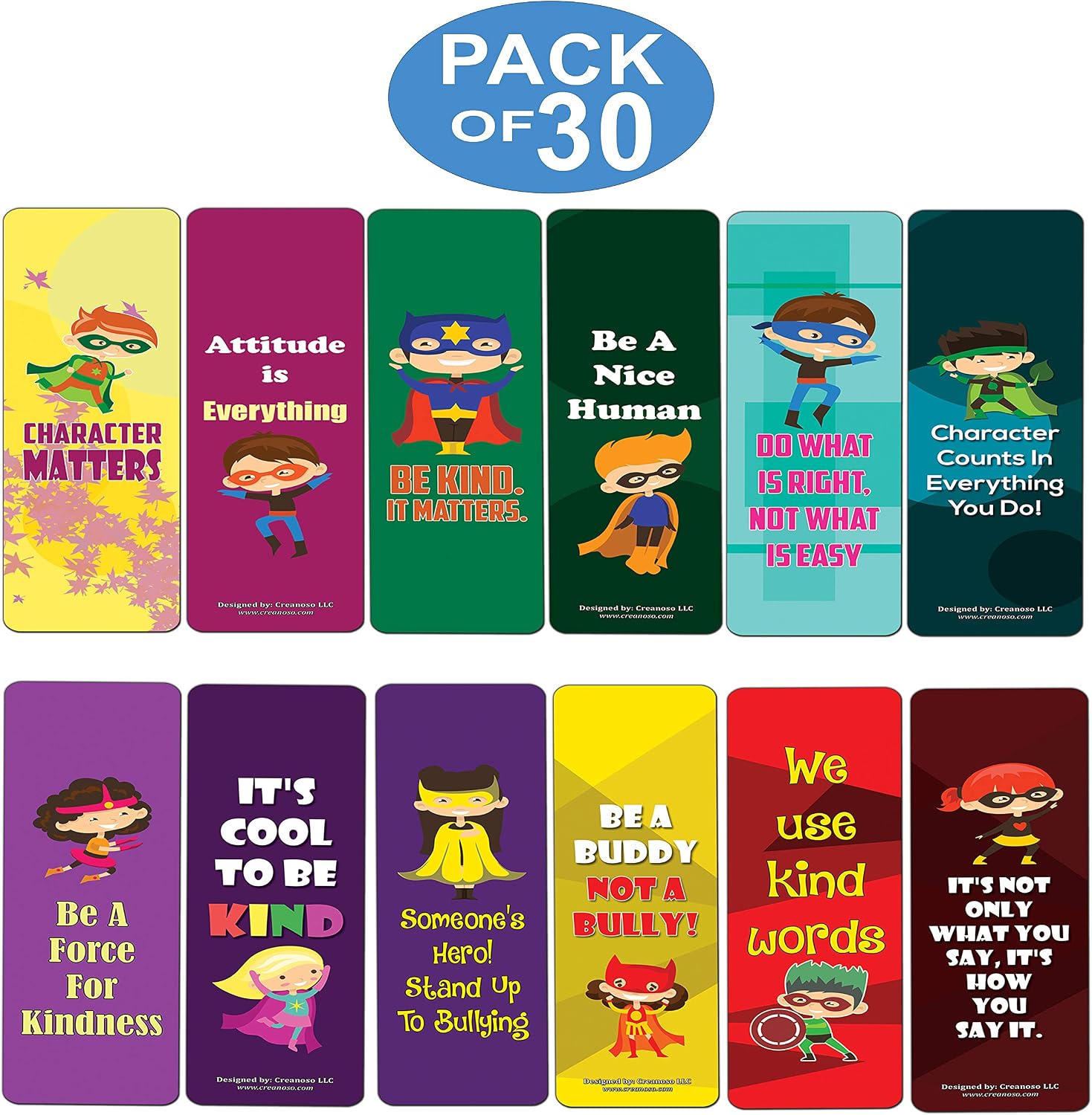 Super Bookmarks Character Matters (30-Pack) – BigaMart