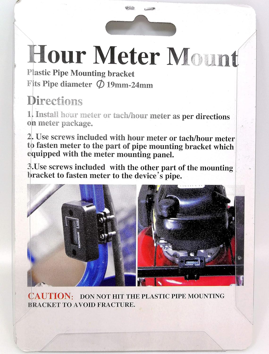 Jayron HMB006 Plastic Pipe Bracket Hour Meter Mount – BigaMart