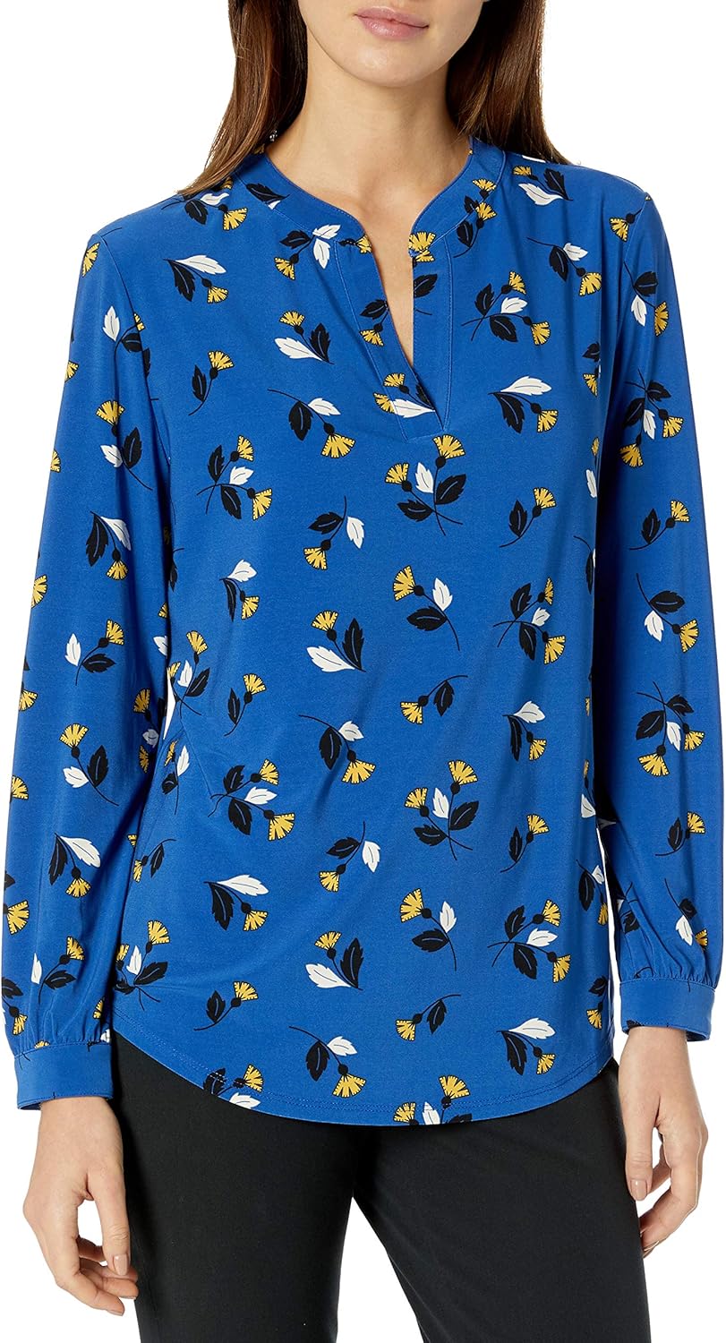 Anne Klein Women's Split Neck Tunic at Amazon Women’s Clothing store