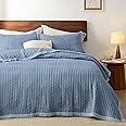 Amazon.com: Bedsure Blue Bedspread Coverlet King Size - Lightweight ...