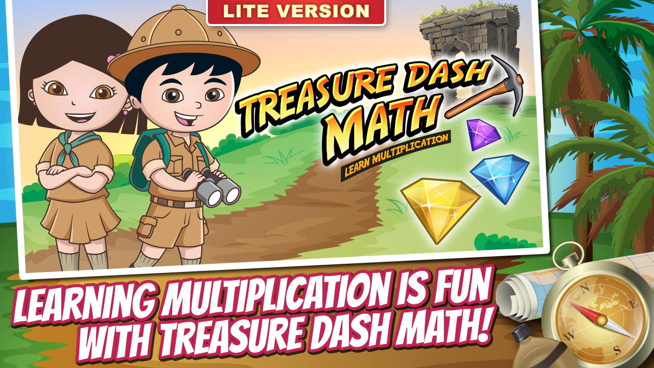 Treasure Dash Math Lite: Fun Multiplication Games for Kids:Amazon.co.uk ...