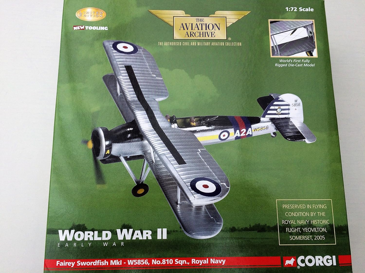 Fairey Swordfish Mk1 - W5856 No 810 Royal Navy: Amazon.co.uk: Toys & Games