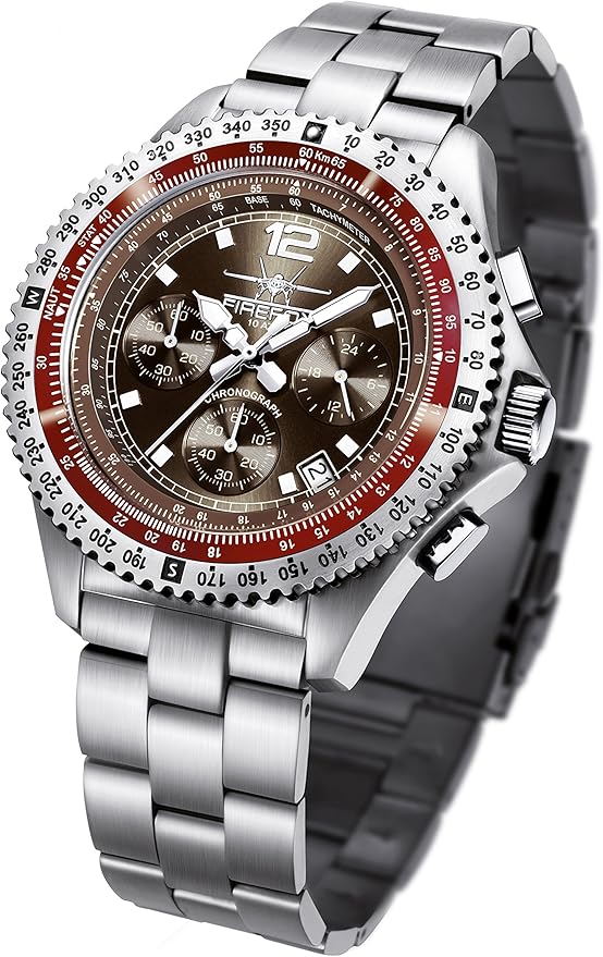 FIREFOX Fighter FFS05-106 Sunray Coffee Chronograph Herrenuhr ...