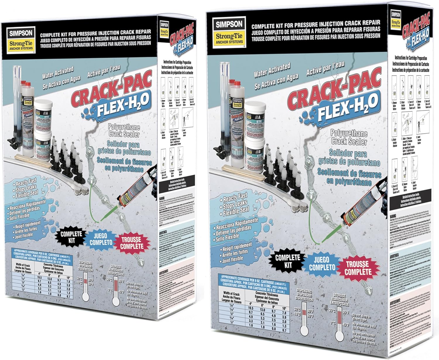 Simpson Strong-Tie CPFH09KT-2 Crack-Pac FLEX-H2O Polyurethane Crack ...