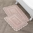 Amazon.com: Laura Ashley Cotton XL Crochet Bath Rugs & Bath Mats, 17 ...