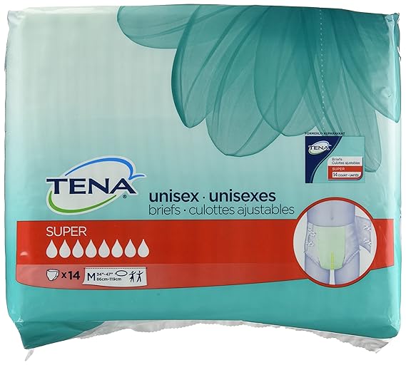 Amazon.com : TENA Incontinence Briefs, Super, Medium 14 ea : Beauty