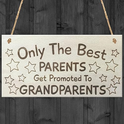 The best parents get promoted to Grandparents - Gift Love Heart Frame ...