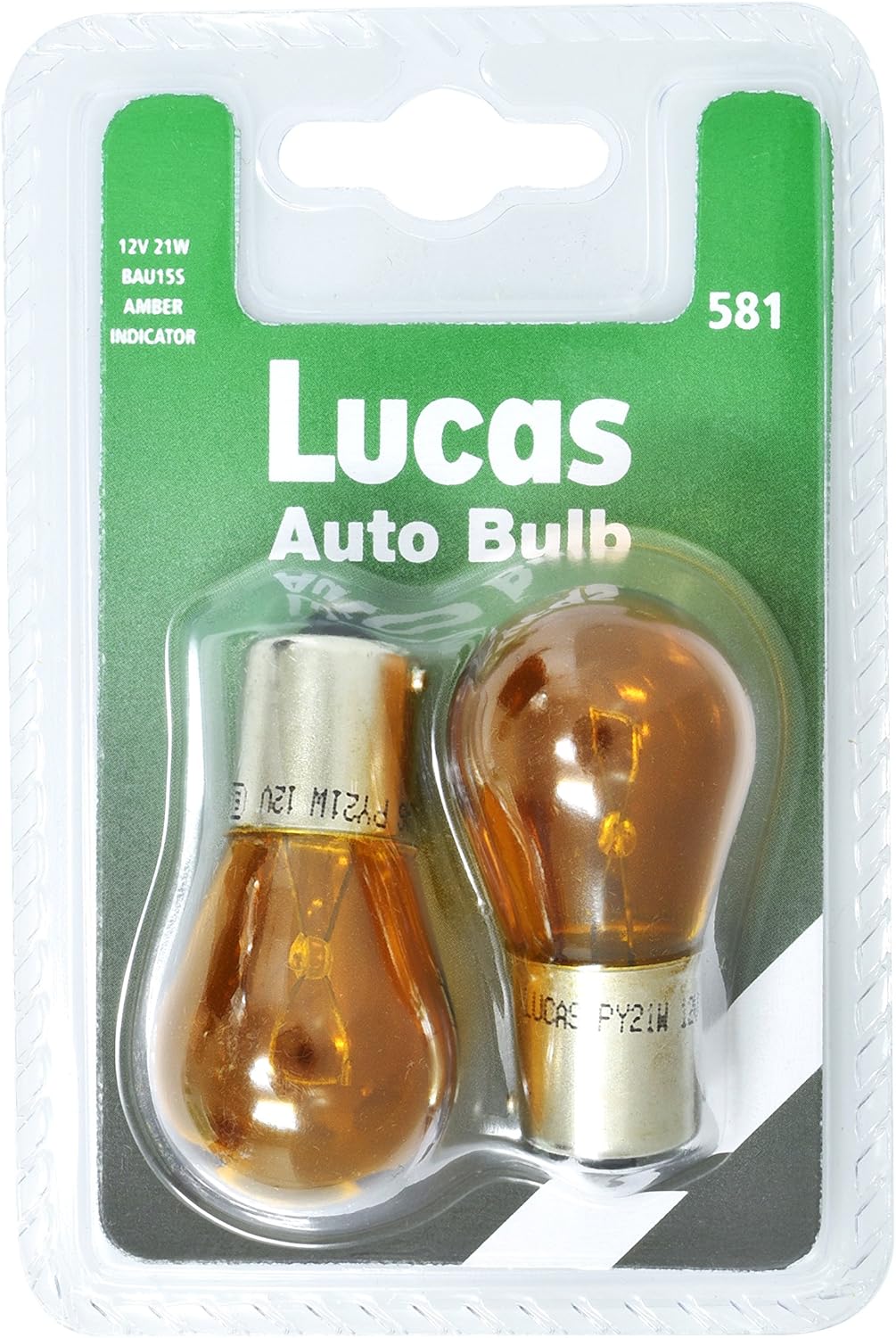 Lucas Electrical 12v 21w 581 Amber Indicator Bulb LLB581PX2: Amazon.co ...