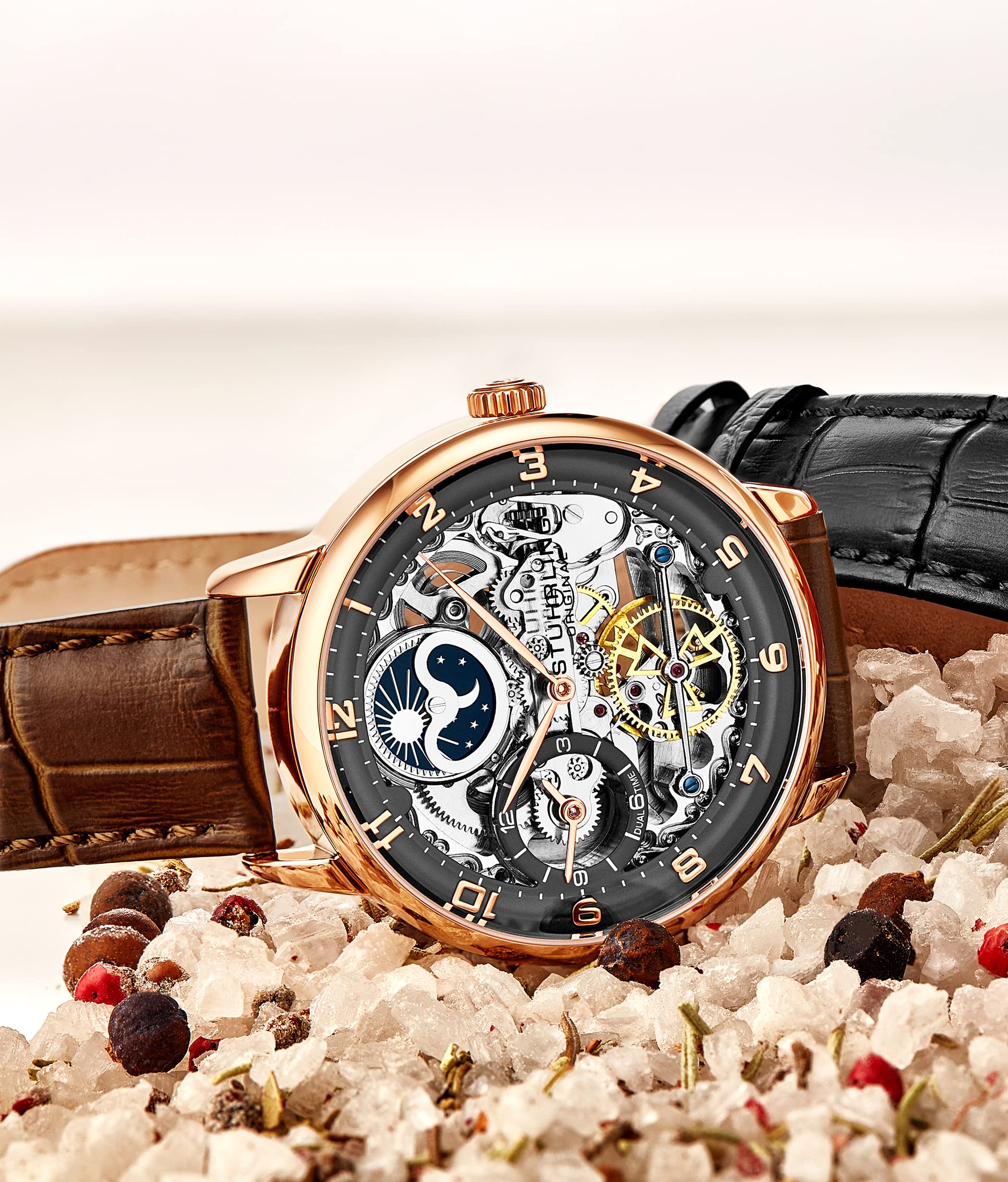 Mua Stuhrling Men's Automatic Skeleton Watch - Analog Dial, Dual Time ...