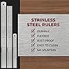 Breman Precision 3-Pack Metal Ruler Set - 1pc 6 Inch Ruler & 2pc ...
