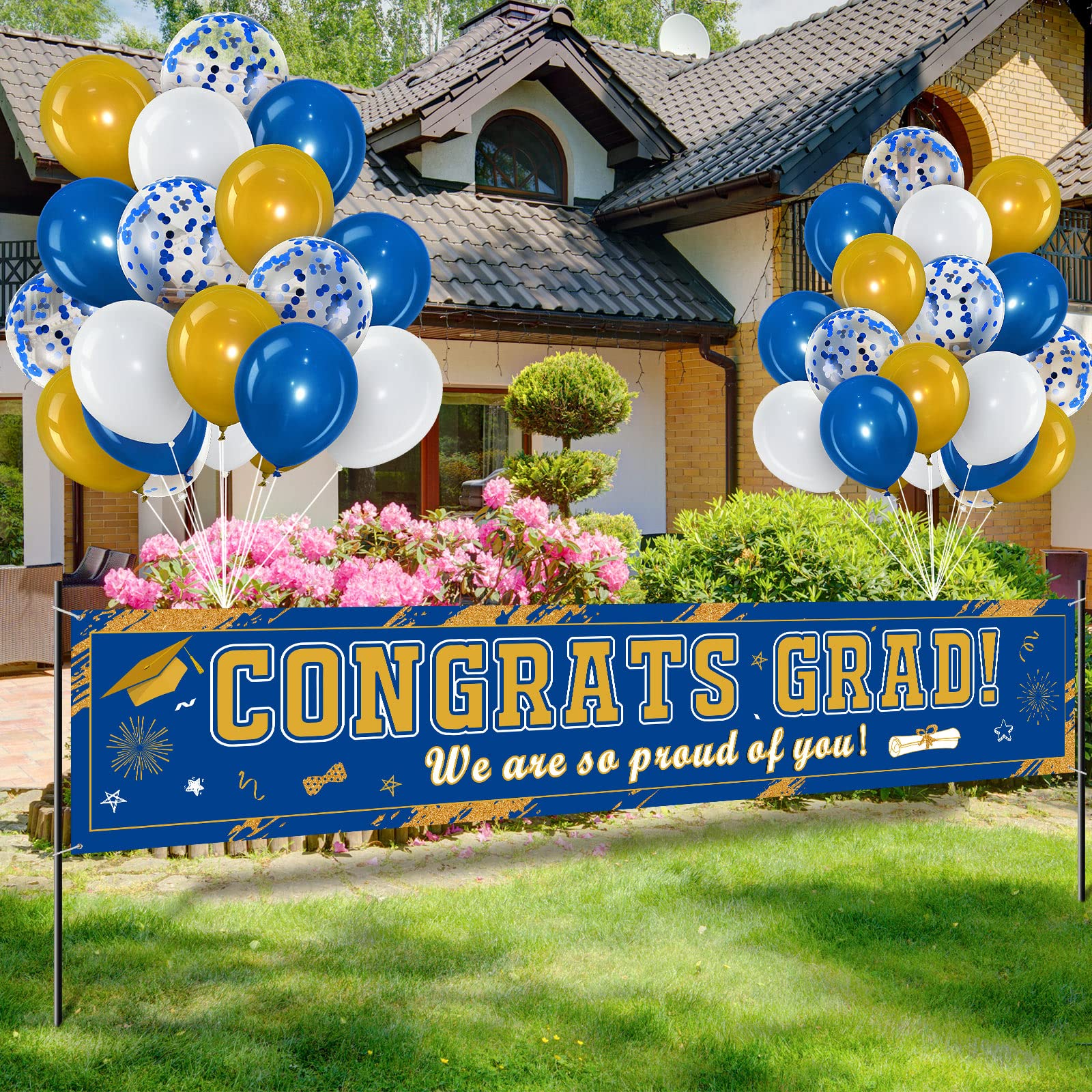 Tiamon 36 Pieces Class of 2025 Graduation Party Decorations Banner ...
