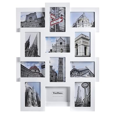 Buy VonHaus White Collage Frame – 4x6 Picture Frame Collage – 12 ...