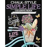 Chalk-Style Nature Coloring Book: Color with All Types of Markers, Gel ...