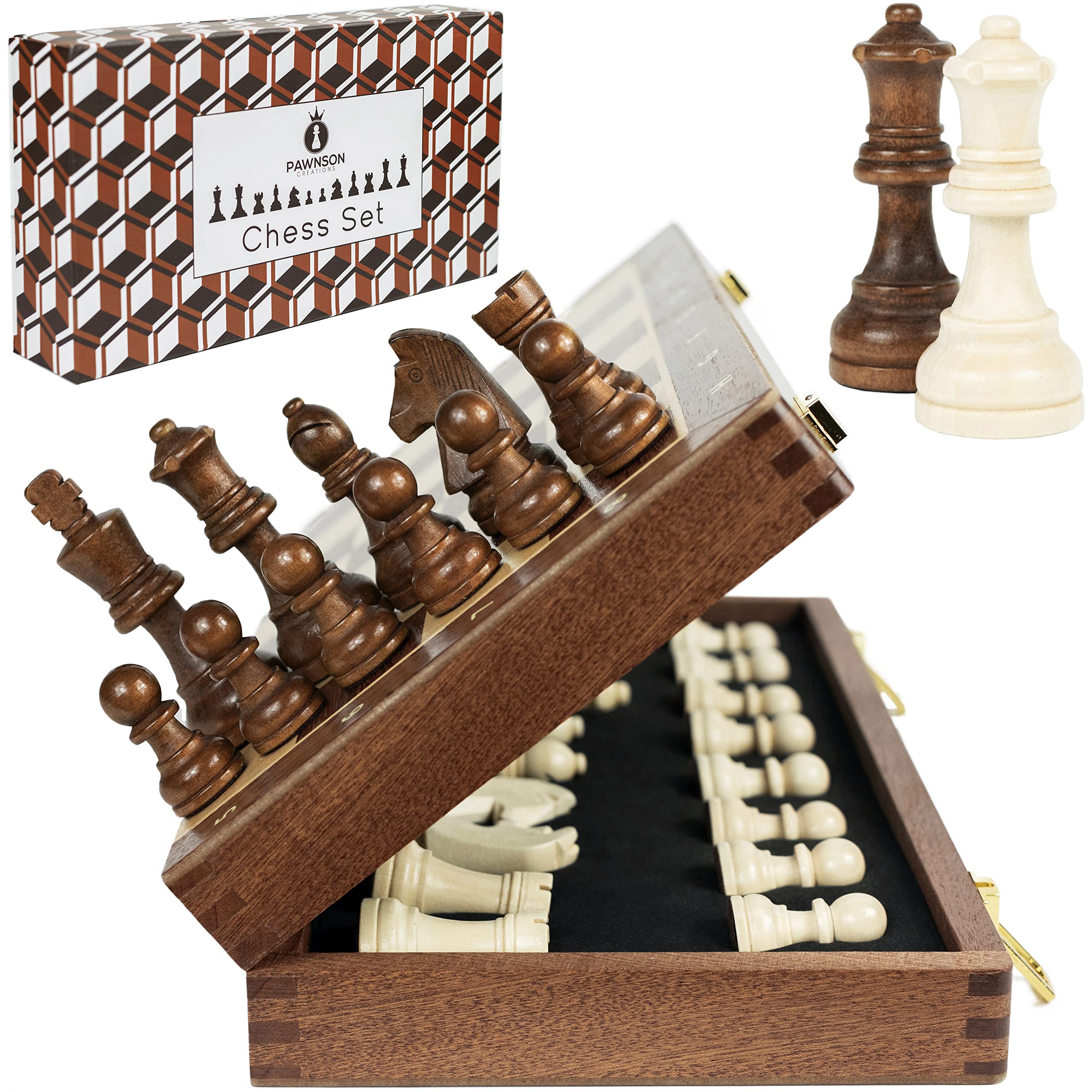 Mua Magnetic Wooden Chess Set for Kids and Adults – 15 in Staunton ...