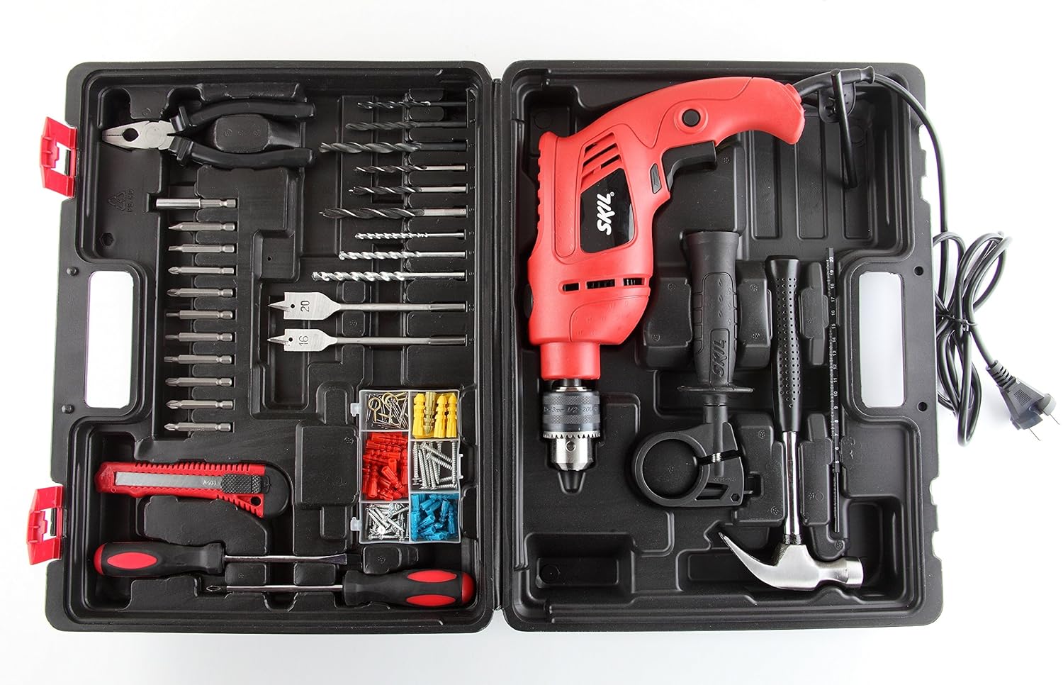 Skil 6513 550 Watts 13 mm Impact Drill Set (138 Pieces, Red): Amazon.in ...
