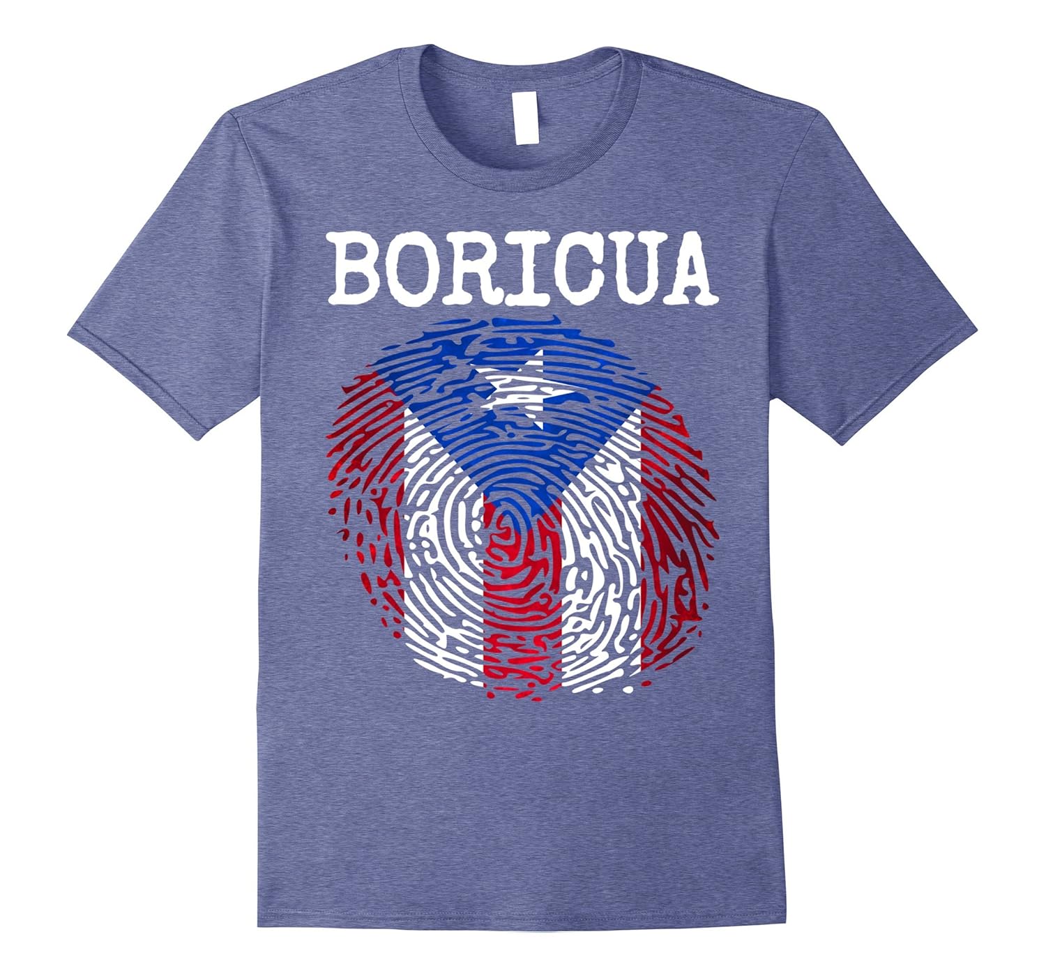 Boricua T Shirt Fingerprint Puerto Rican Flag TJ Theteejob boricua-t-shirt-fingerprint-puerto-rican-flag-tj-theteejob