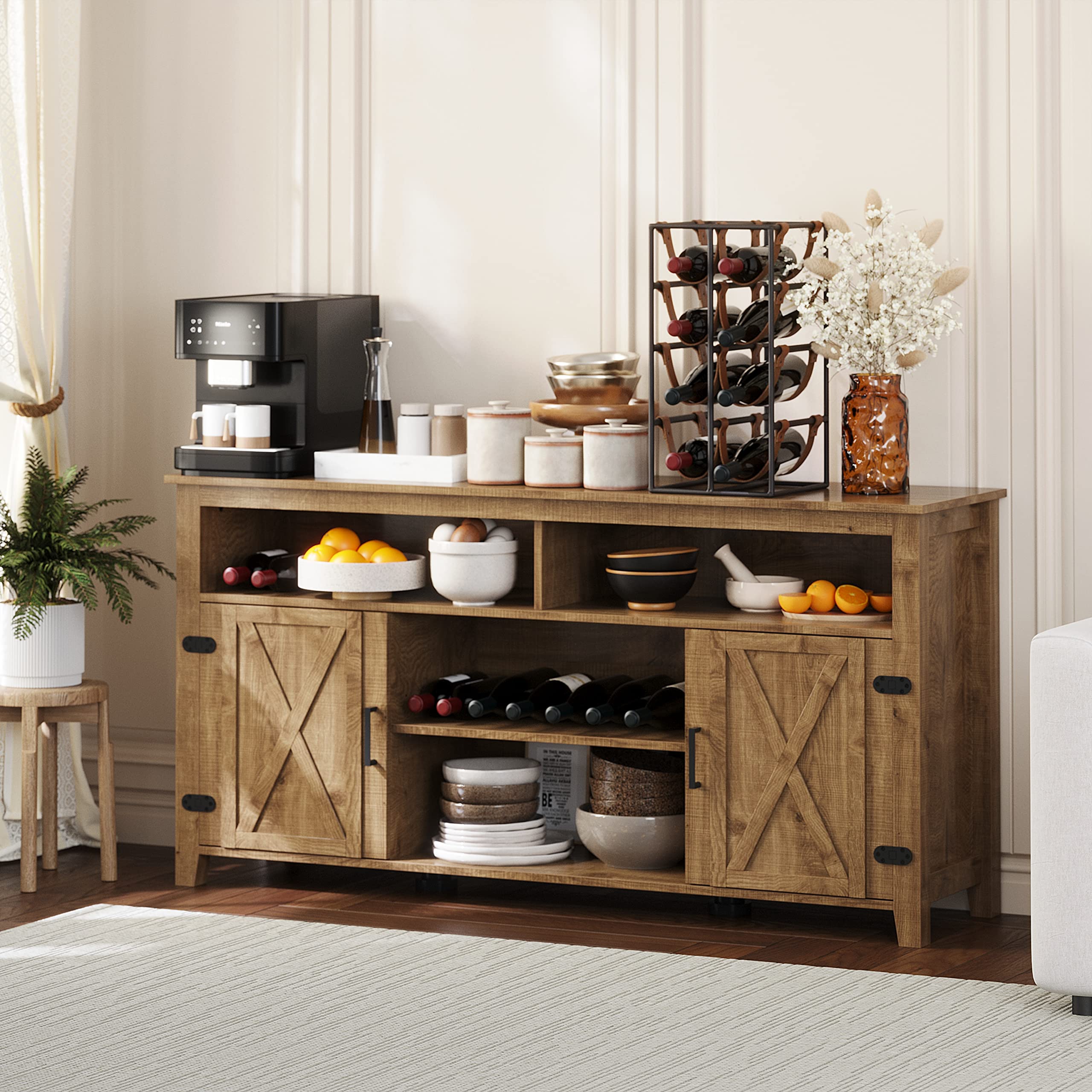 Mua YITAHOME Highboy Coffee Bar Cabinet, Farmhouse Buffet Cabinet with ...