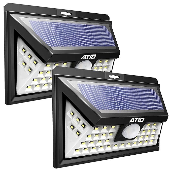 Focos Solares Exterior de ATID - Foco 46 LED Exterior - Luz Solar ...