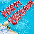 Amazon.com: ArtCreativity Happy Birthday Pool Party Decorations - Red ...