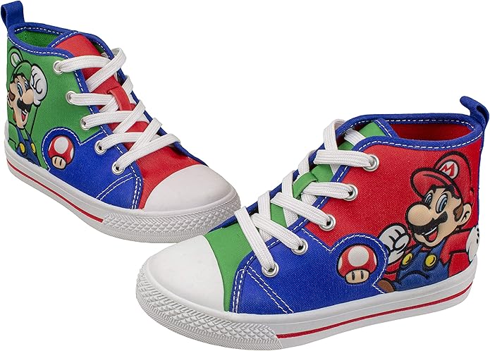 Amazon.com | SUPER MARIO Brothers Mario Luigi Kids Shoe, Nintendo Hi ...