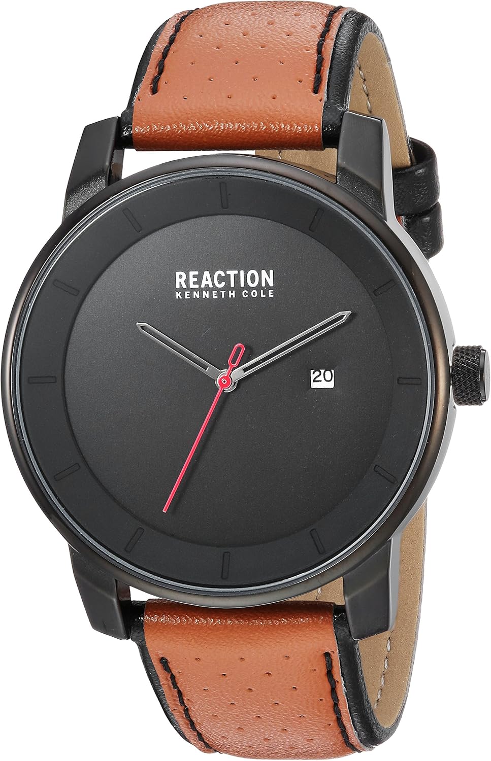 Kenneth Cole Reaction Men's Analog-Quartz Watch with Leather-Synthetic ...
