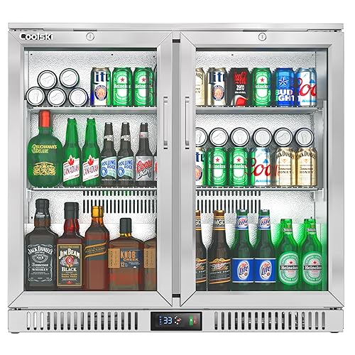 Coolski 36 Inch Back Bar Cooler, Under Counter Beverage Refrigerator ...