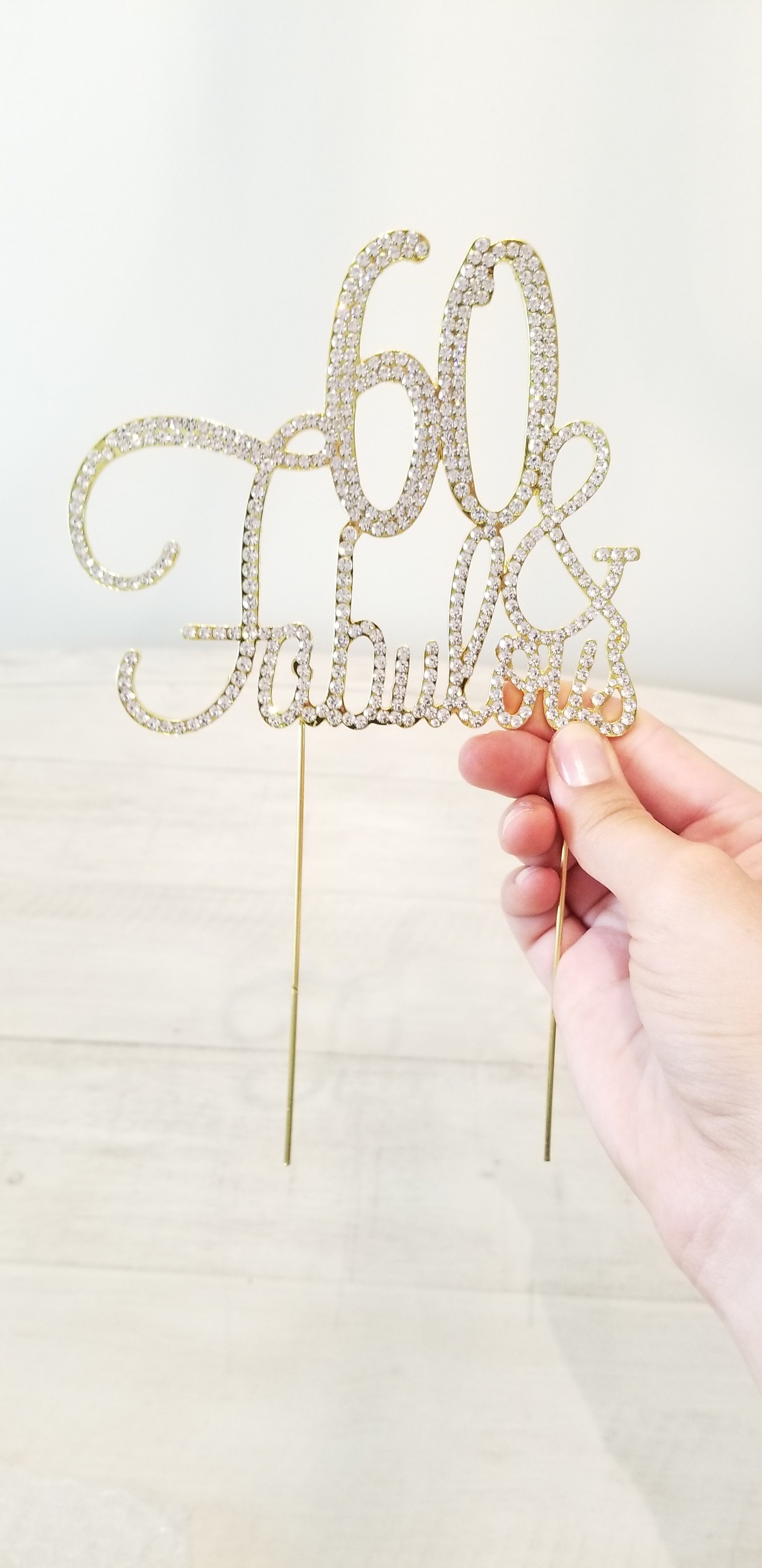 Watch 60 and Fabulous Gold Cake Topper on Amazon Live