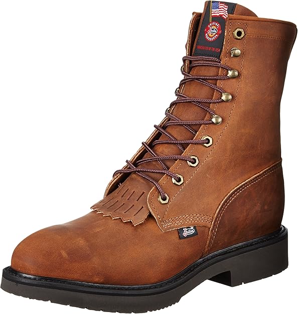 Amazon.com | Justin Original Work Boots Men's Double Comfort Steel Toe ...