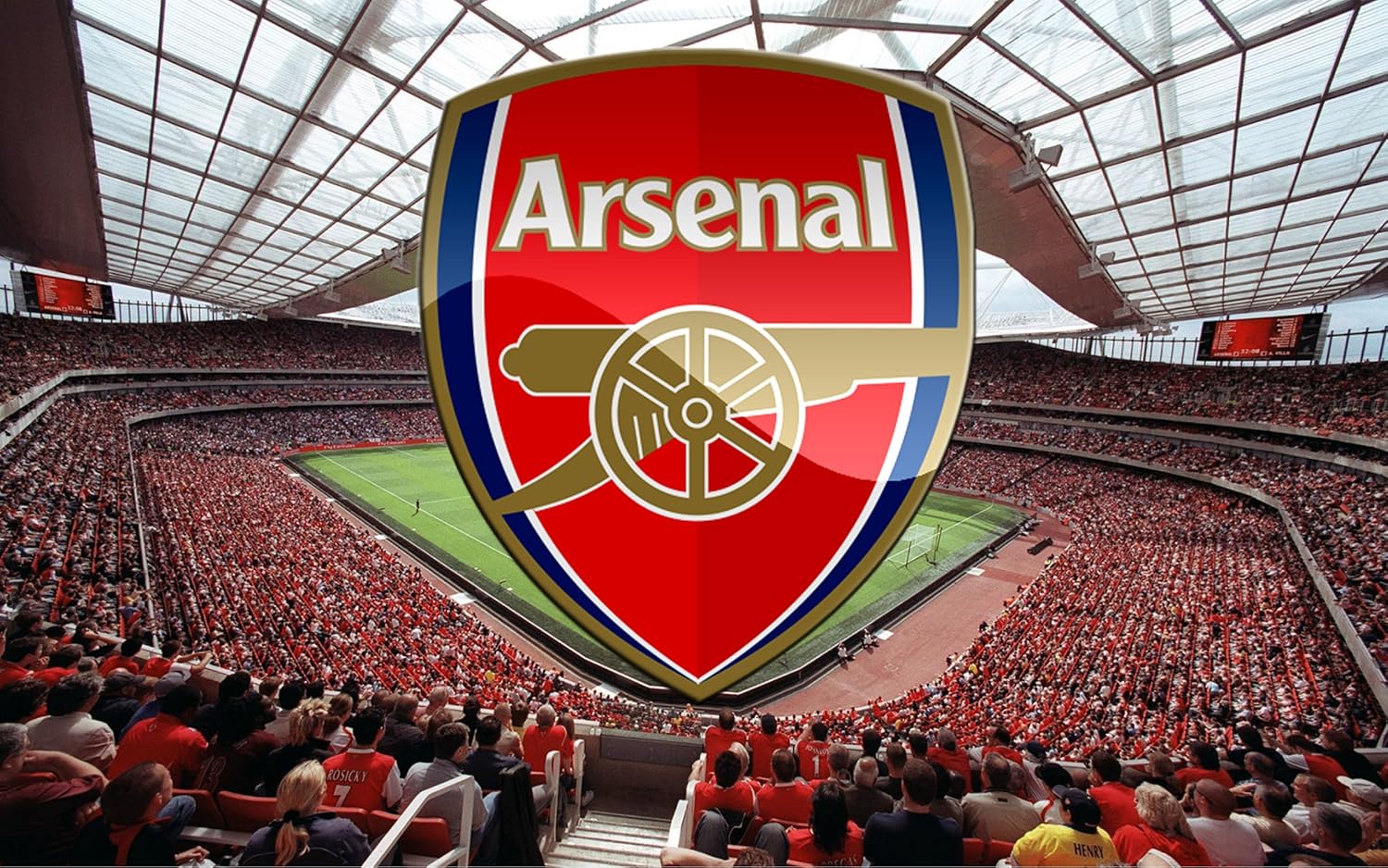 GIANT ARSENAL WALL STICKER MURAL SELF ADHESIVE VINYL LARGE DECAL ...