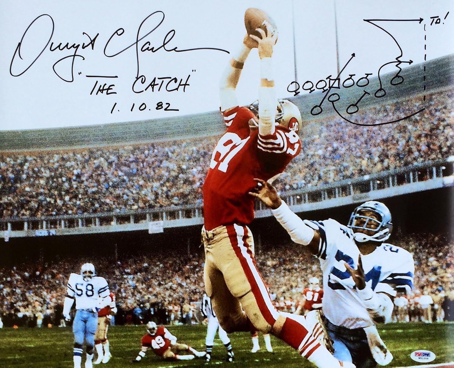 Dwight Clark Signed San Francisco 49ers THE CATCH 16x20 Photo PSA/DNA ...