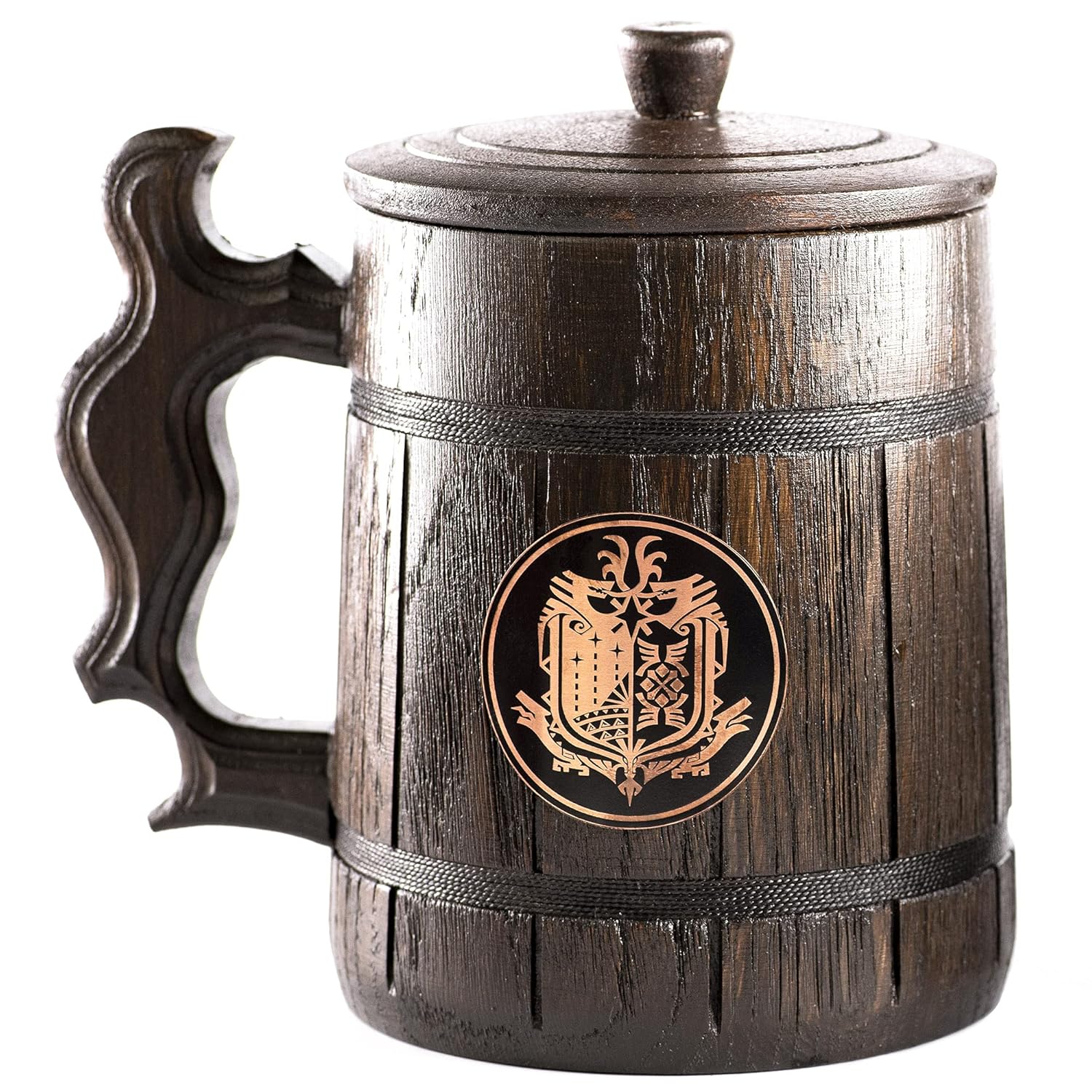 Amazon.com: Monster Hunter World Wooden Beer Mug, MHW Beer Stein, Gamer ...