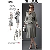 Amazon.com: Simplicity 8050 1940's Vintage Fashion Women's Collared ...