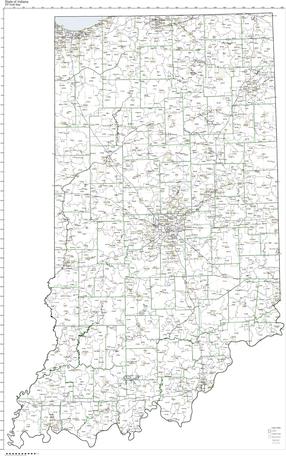 Indiana County Map With Zip Codes