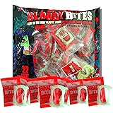 Amazon.com : Bloody Bites Oozing Candy Blood Bags with Glow in the Dark ...