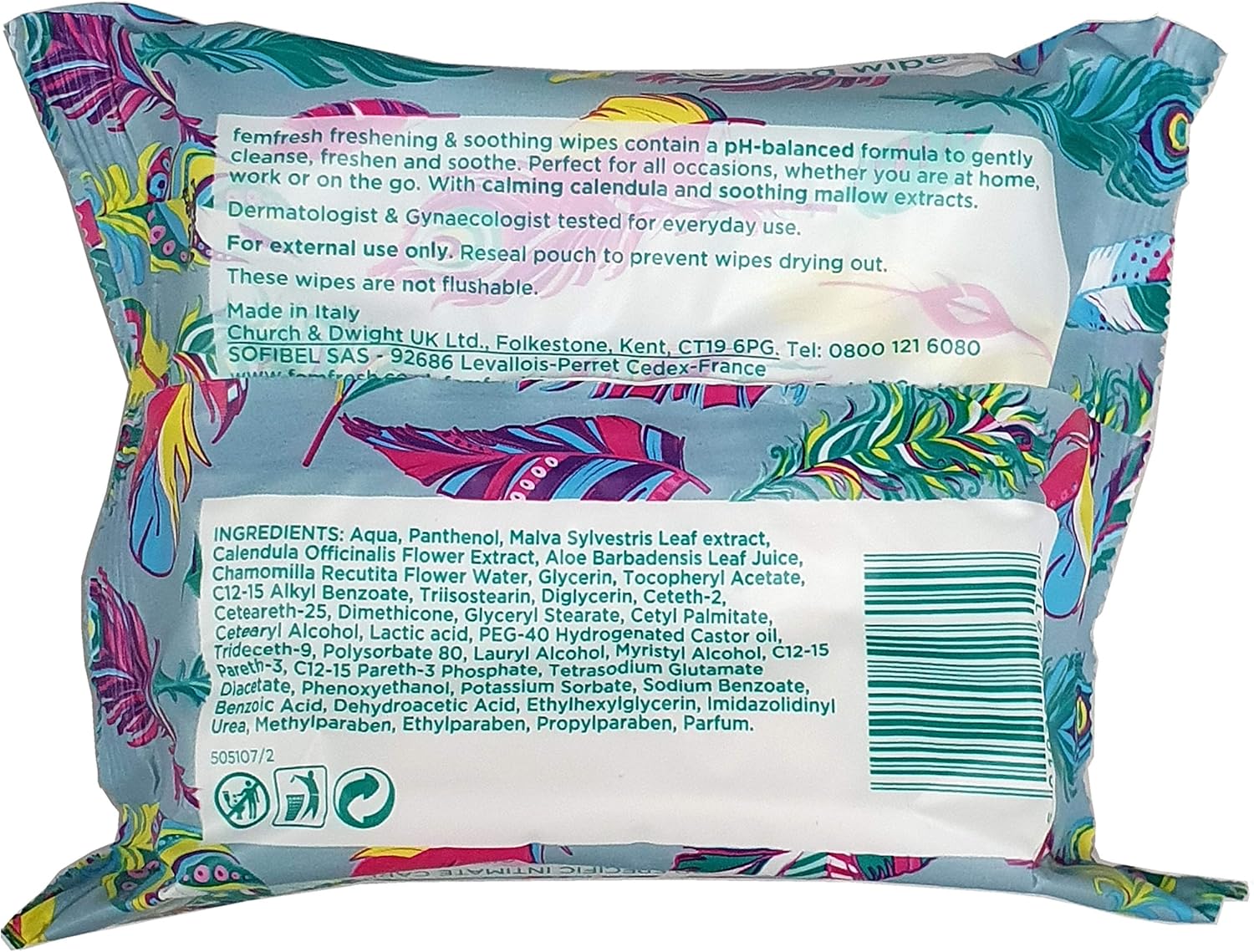 Femfresh Intimate Hygiene 25 Feminine Freshness Biodegradable Wipes x 6 ...