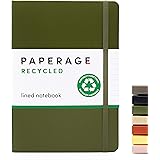 Amazon.com : PAPERAGE Blank Journal Notebook, (Blue), 160 Pages, Medium ...