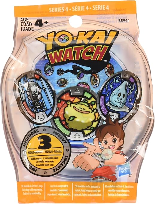 Yo-Kai Watch Series 4 Medals - 4 Blind Bags - 12 Random Medals ...