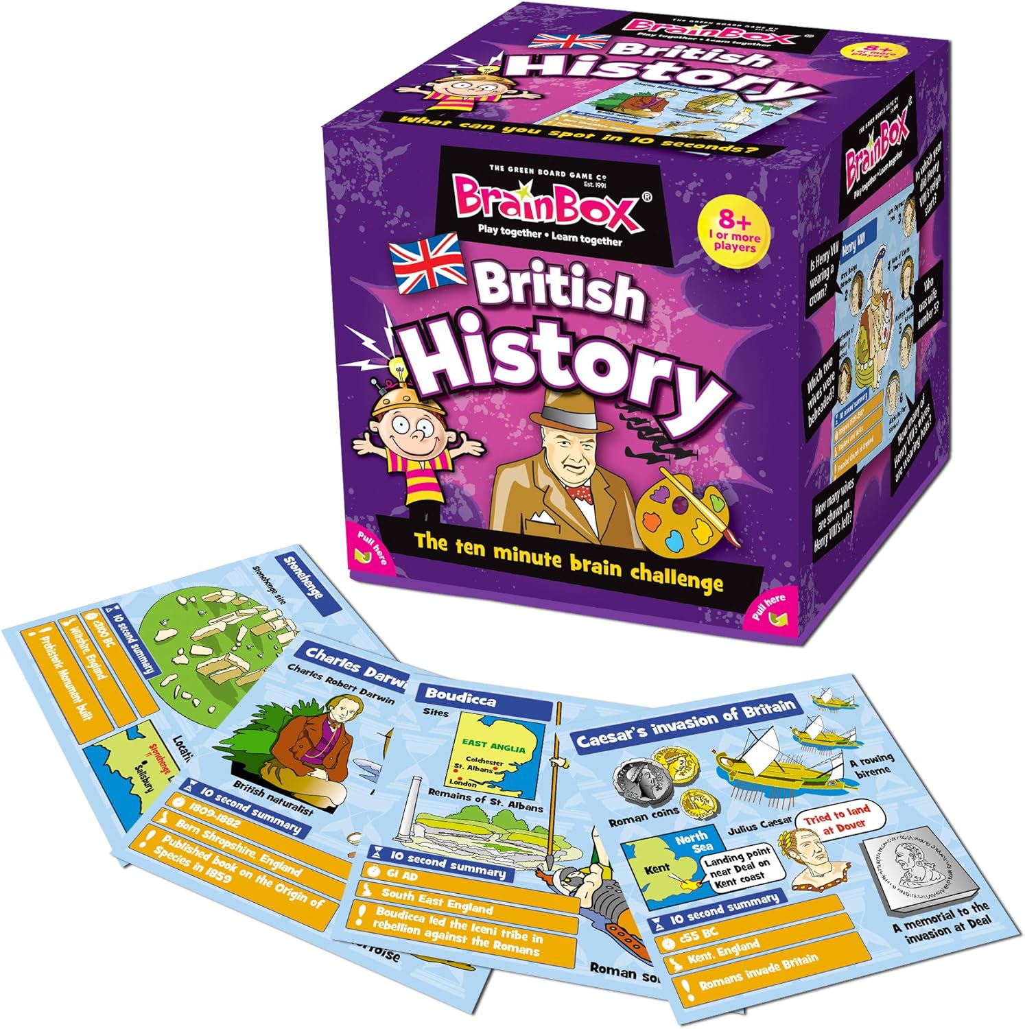 Name 5, The Green Board Game Co. & BrainBox – British History – Card ...